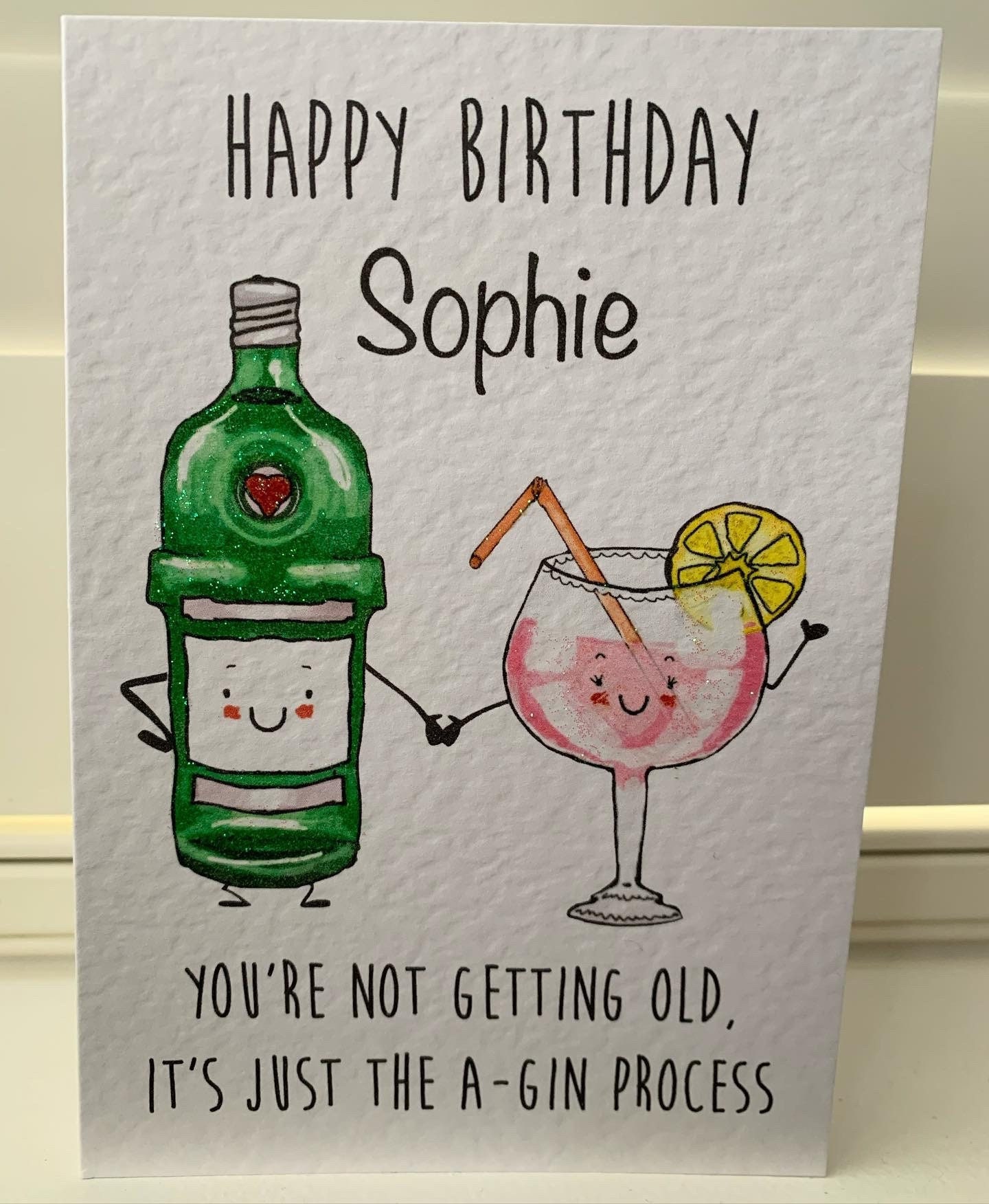 Personalised Gin Birthday Card, Funny, Humour, Friend, Girls Birthday ...