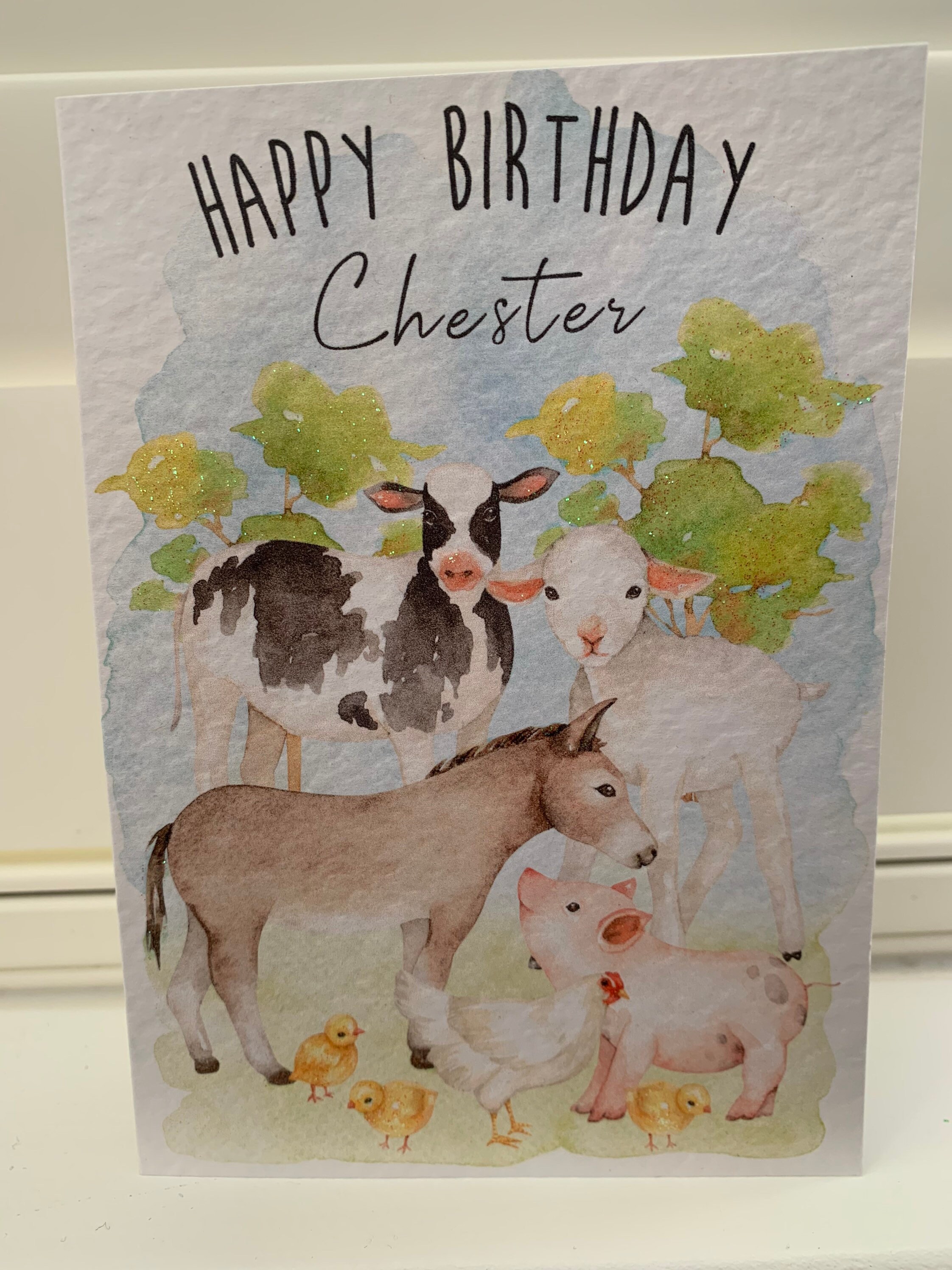 Personalised Farmyard Birthday Card, Animals, Farm Animals, Kids ...