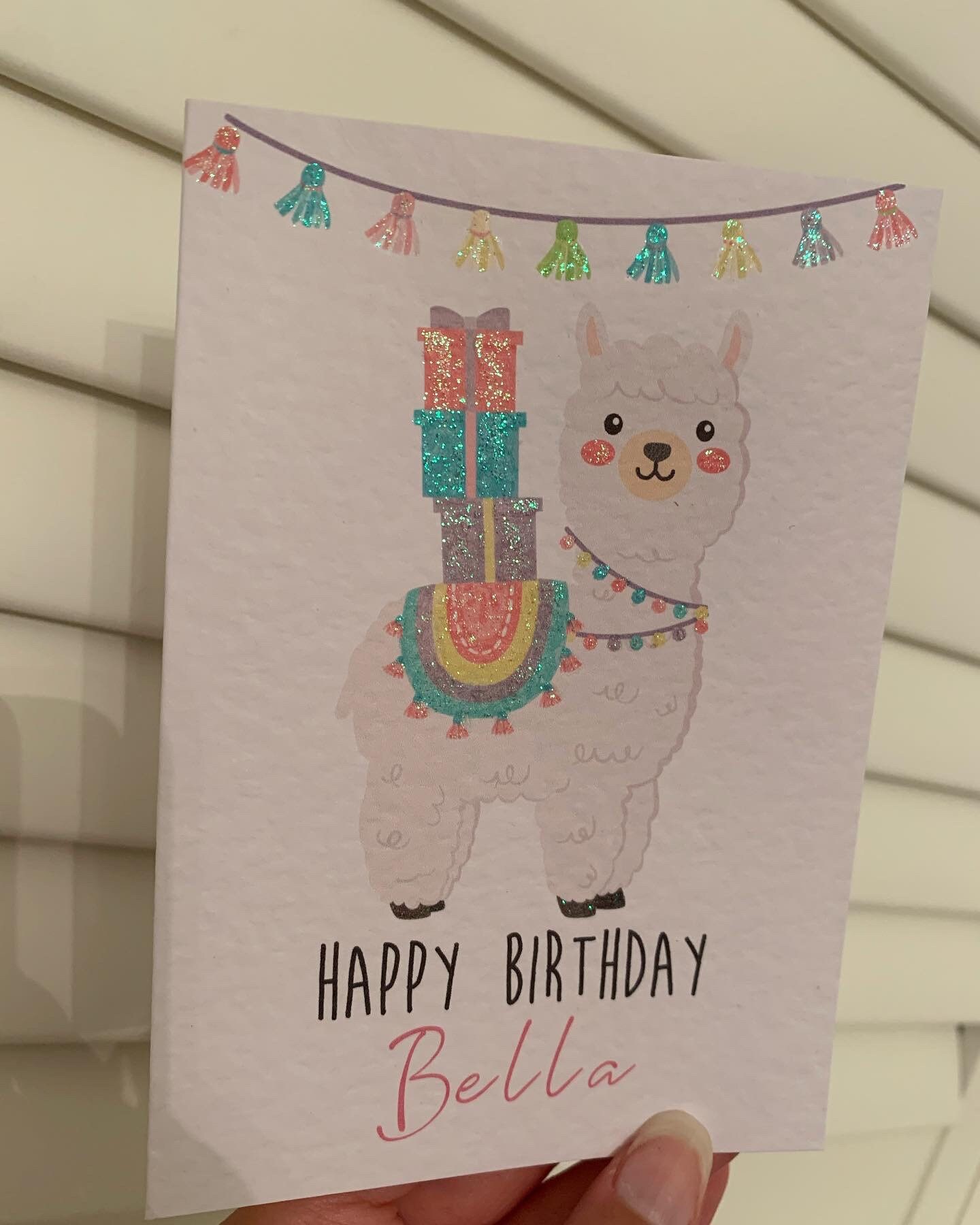Personalised Llama Card Alpaca Card Girly Birthday Card | Etsy