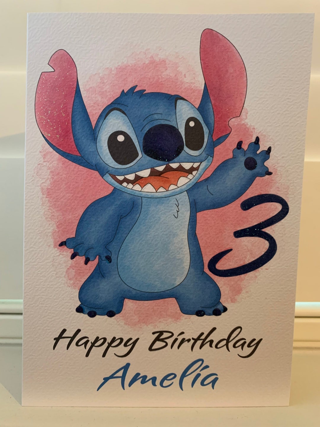 Personalised Stitch Birthday Card, Kids Birthday, Girls Birthday, Boys ...