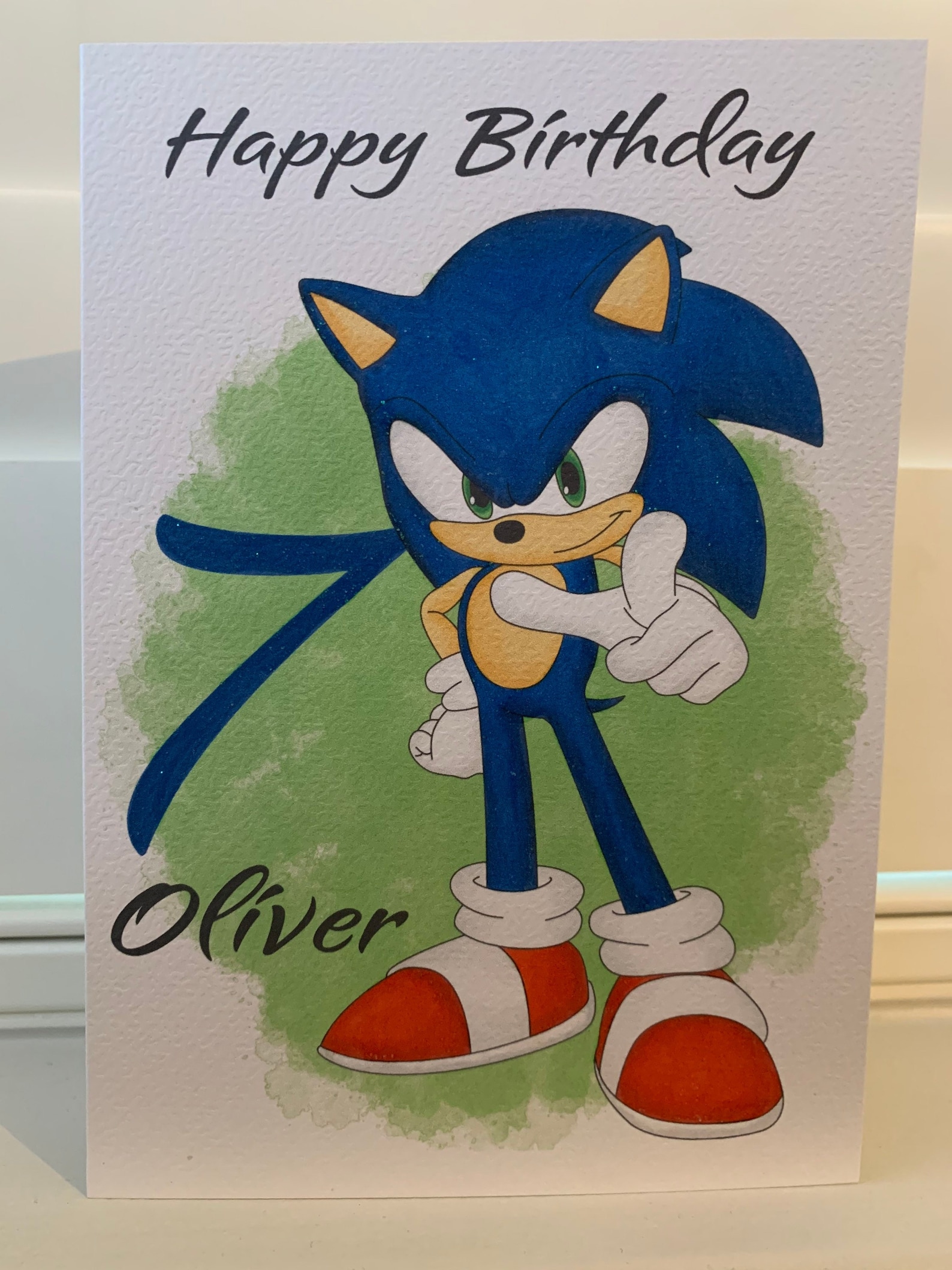 Personalised Gamer Birthday Card, Sonic, Boys Birthday, Girls Birthday ...
