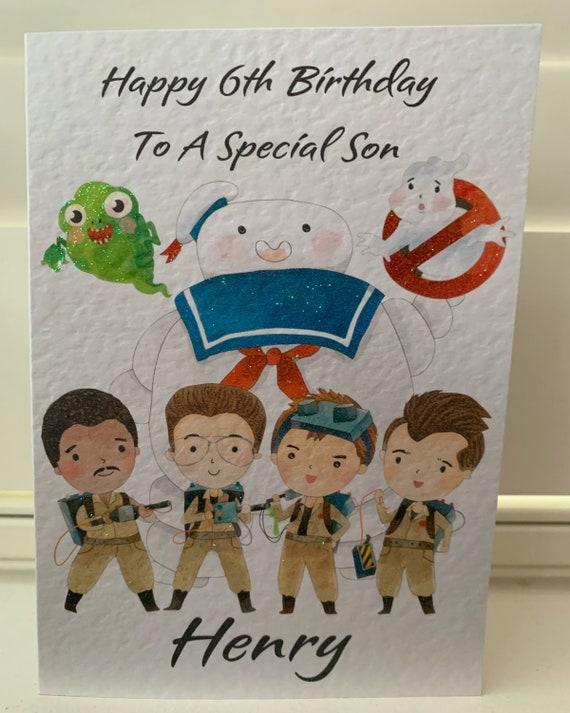 Personalised Ghostbusters Birthday Card Ghost Boys Girls | Etsy UK