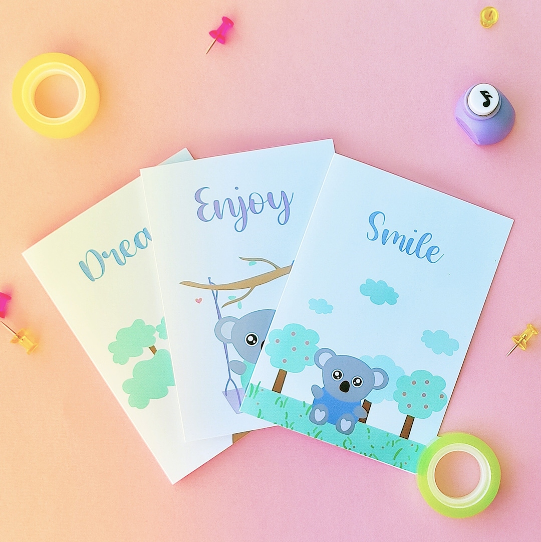 Koala Greeting Cards, Set of Three, Birthday and All Occasion Cards - Etsy