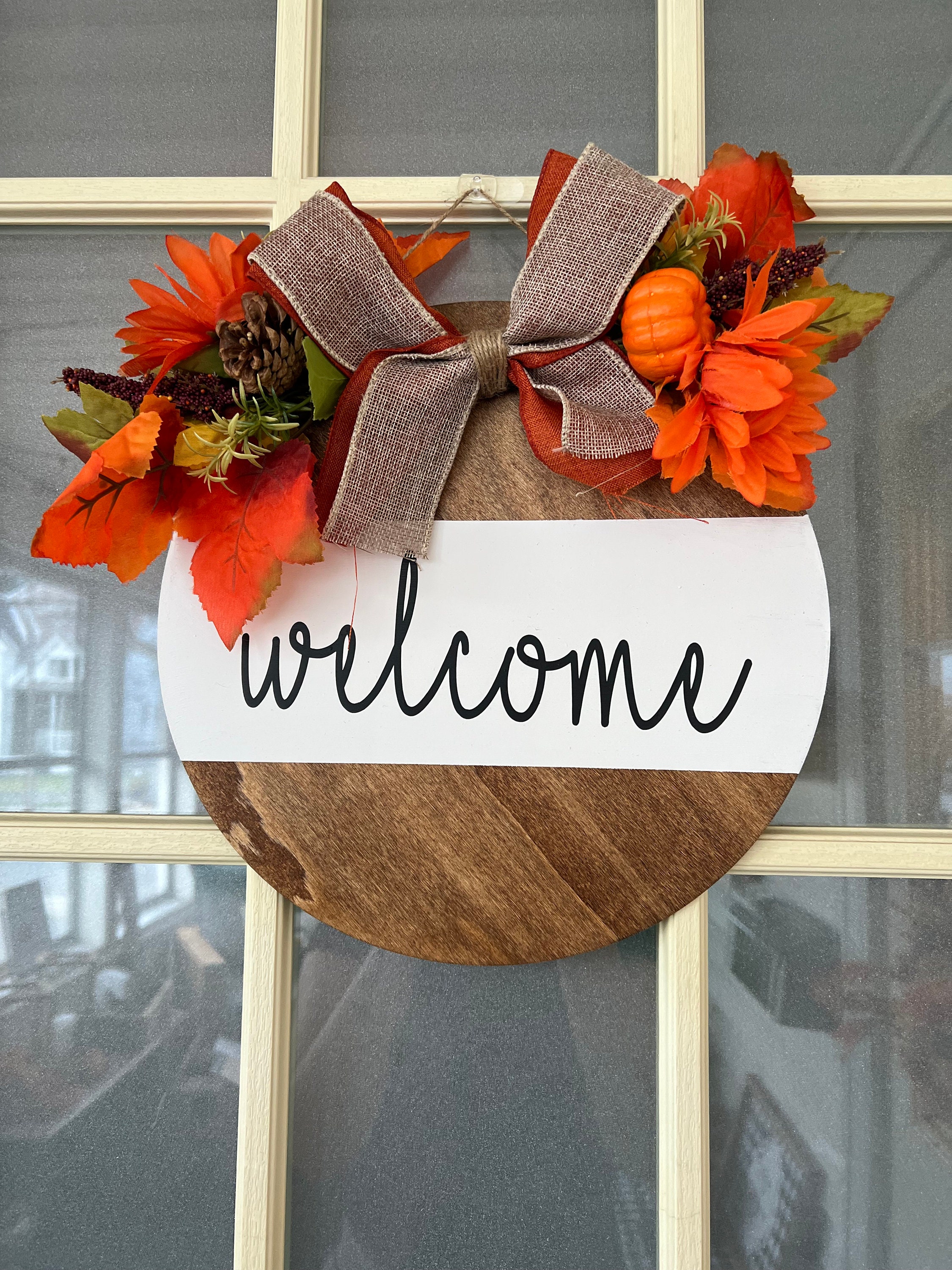 Customizable Hanging Welcome Sign With Detachable Arrangements - Etsy