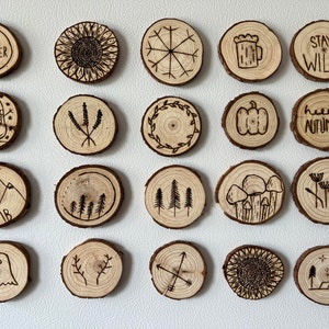 Handmade Custom Wood Burned Magnets - Etsy