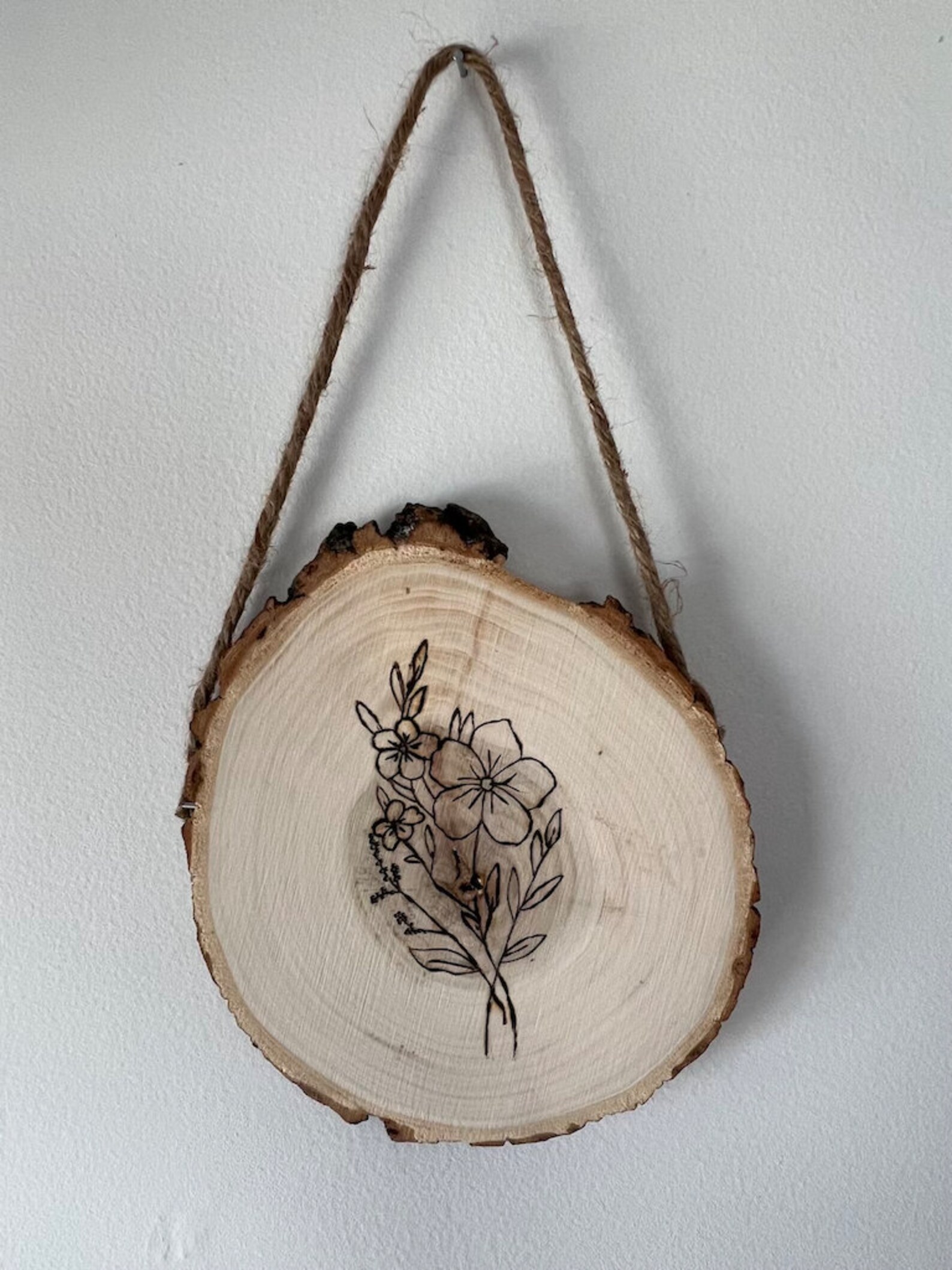 Hand Drawn Wood Burned Sign Boho Design Handmade - Etsy