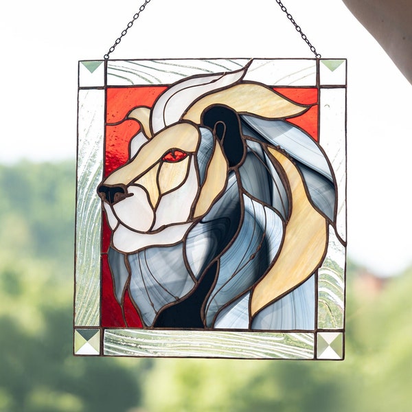 Stained Glass Lion - Etsy