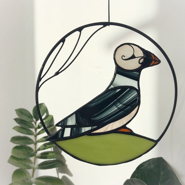 Stained Glass Puffin - Etsy