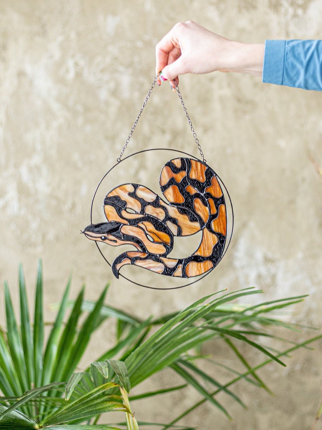 Suncatcher Python. Animal Snake Home House Pendant. Wall Window Hanging ...