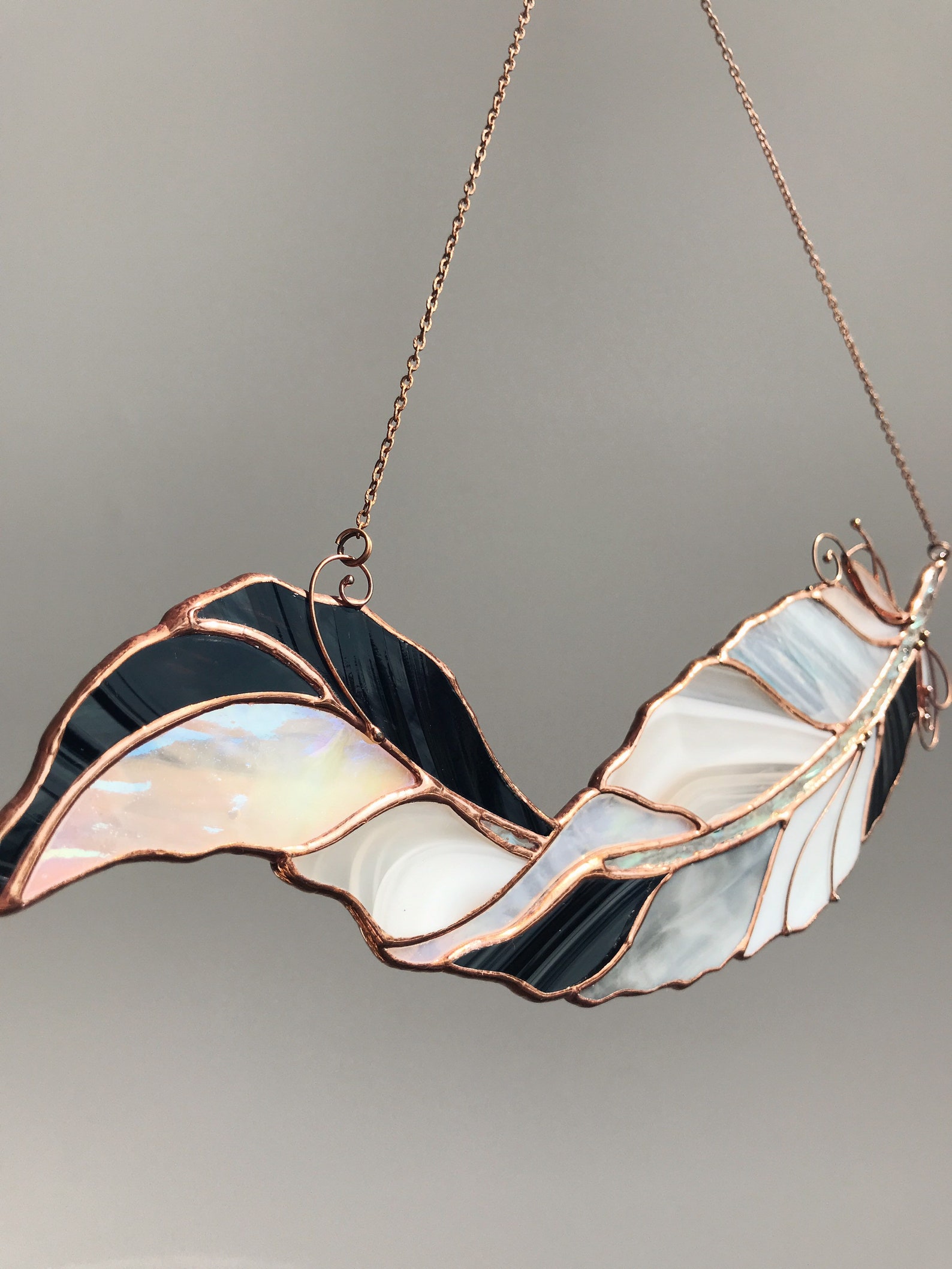 Gray Wall Hangings Feathers Light Cling Pendant Plumage Suspender ...