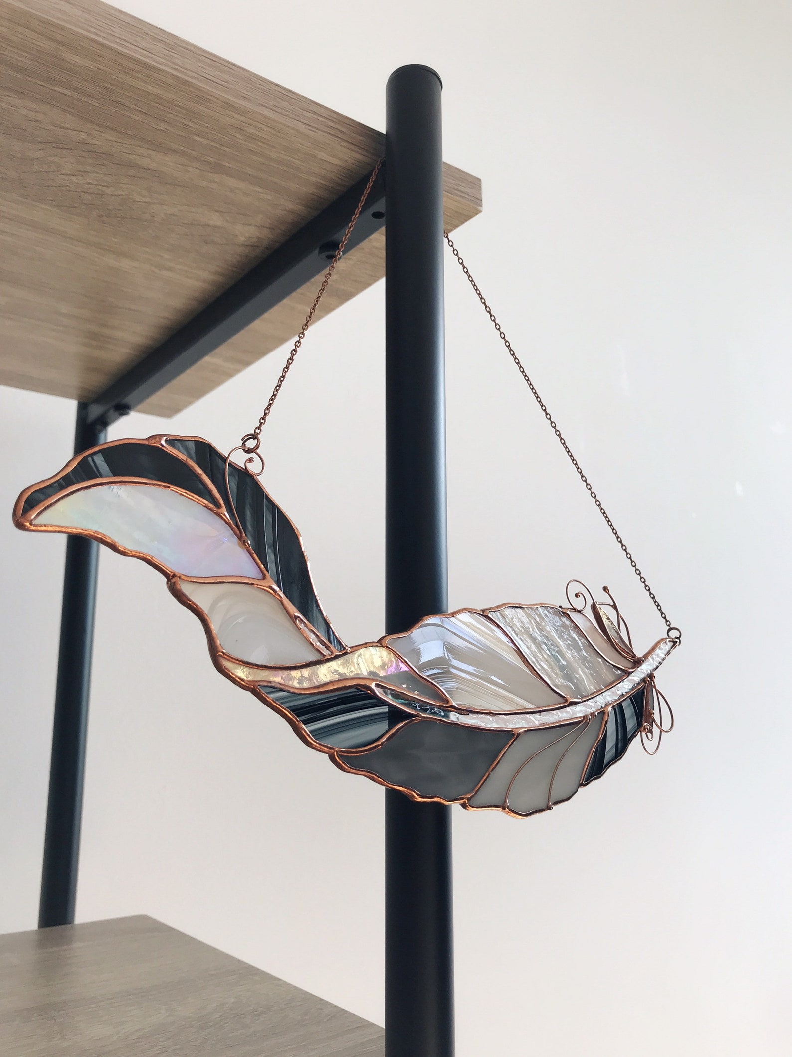 Gray Wall Hangings Feathers Light Cling Pendant Plumage Suspender ...