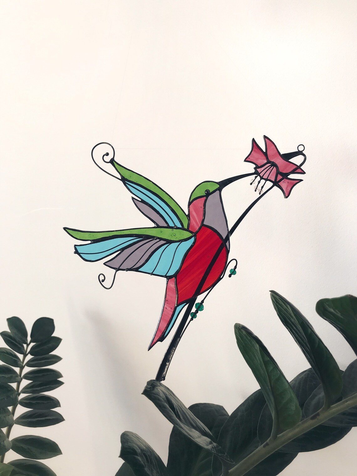 House Decor Blue Hummingbird Nature Ornament Garden Bird - Etsy