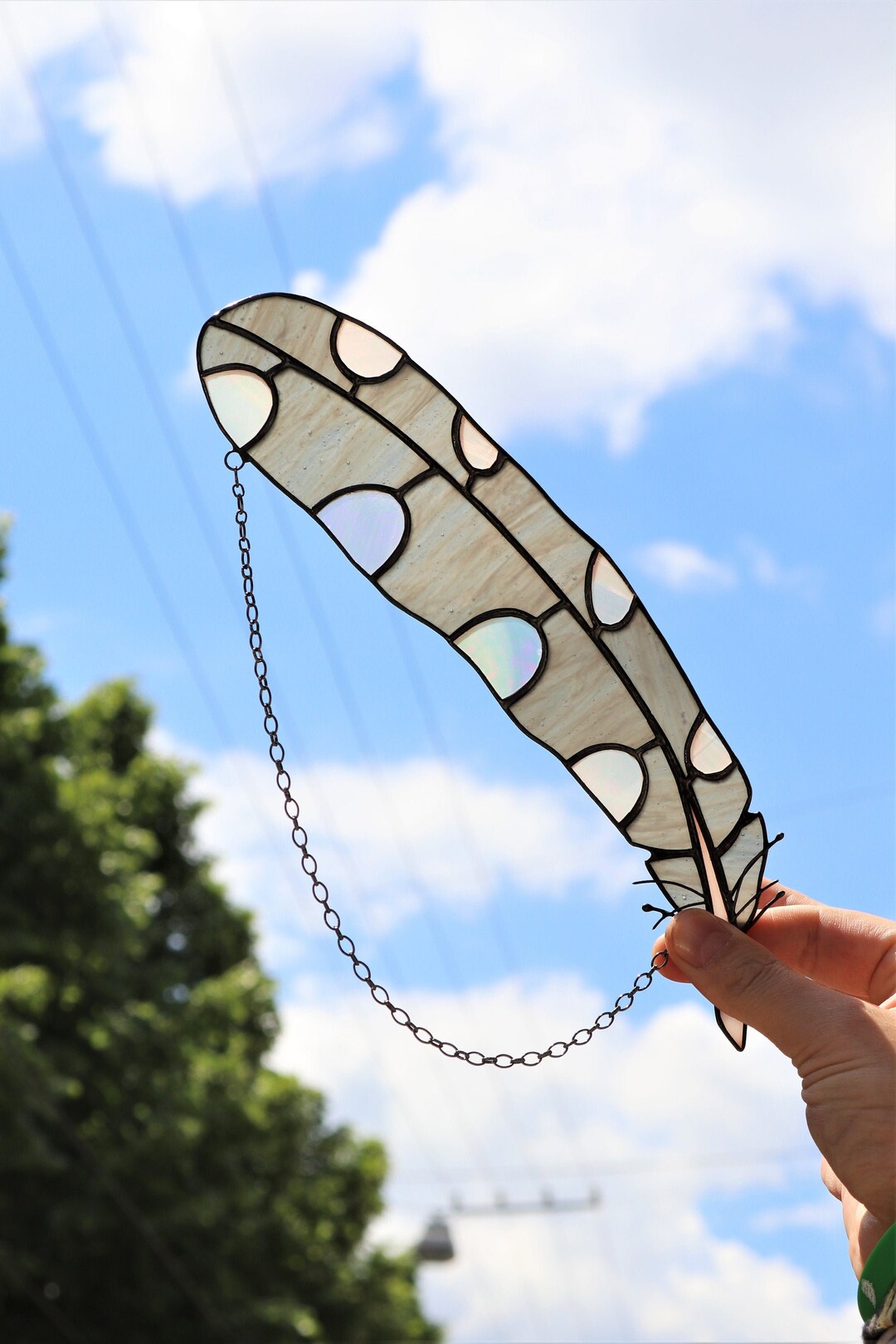 Gray Woodpecker Feather Wall Window Hangings Cling Stained Glass ...