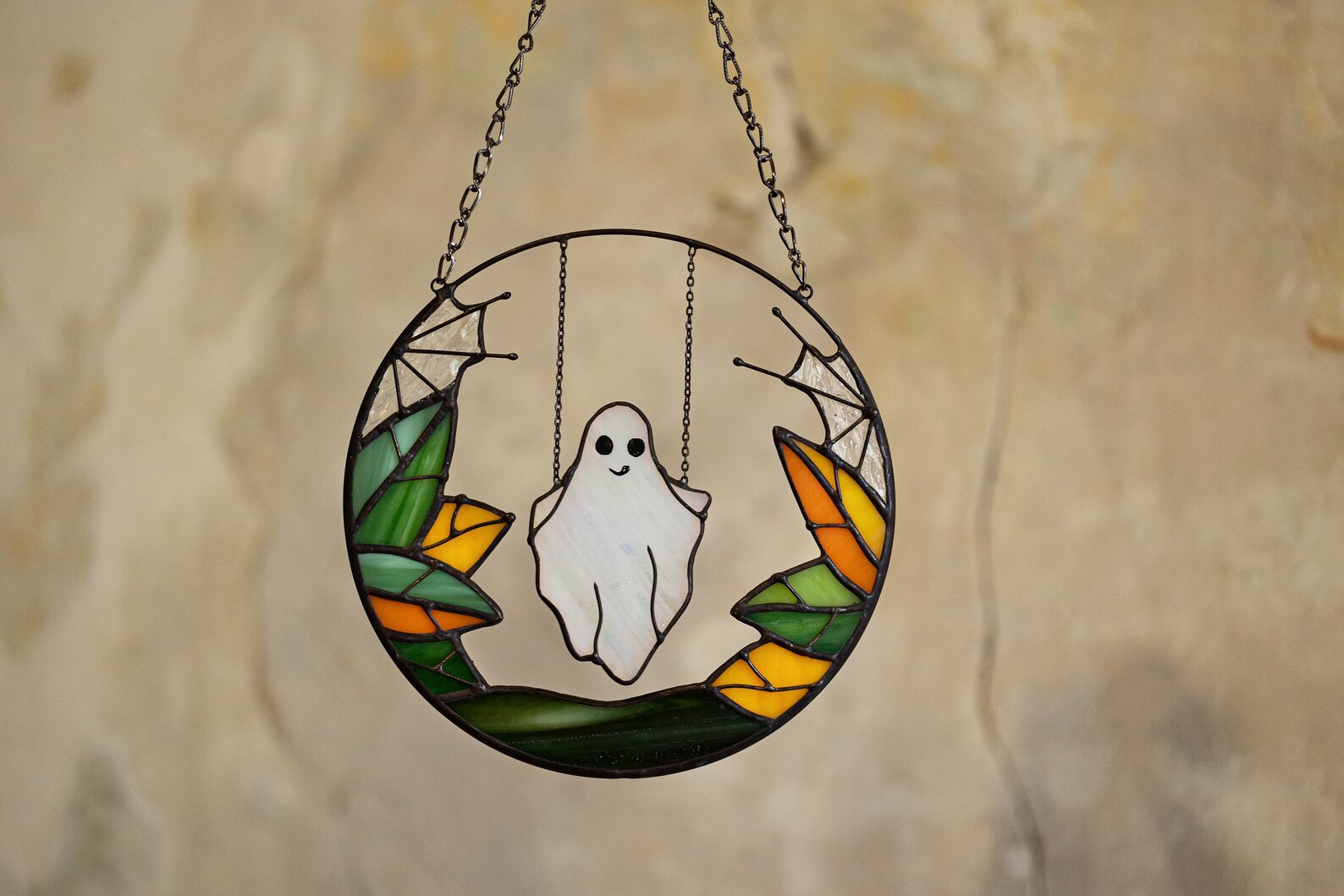 Gothic Suncatcher Ghost Funny Halloween Stain Glass Horror - Etsy