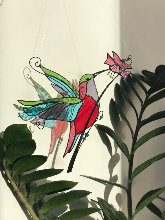 House Decor Blue Hummingbird Nature Ornament Garden Bird | Etsy