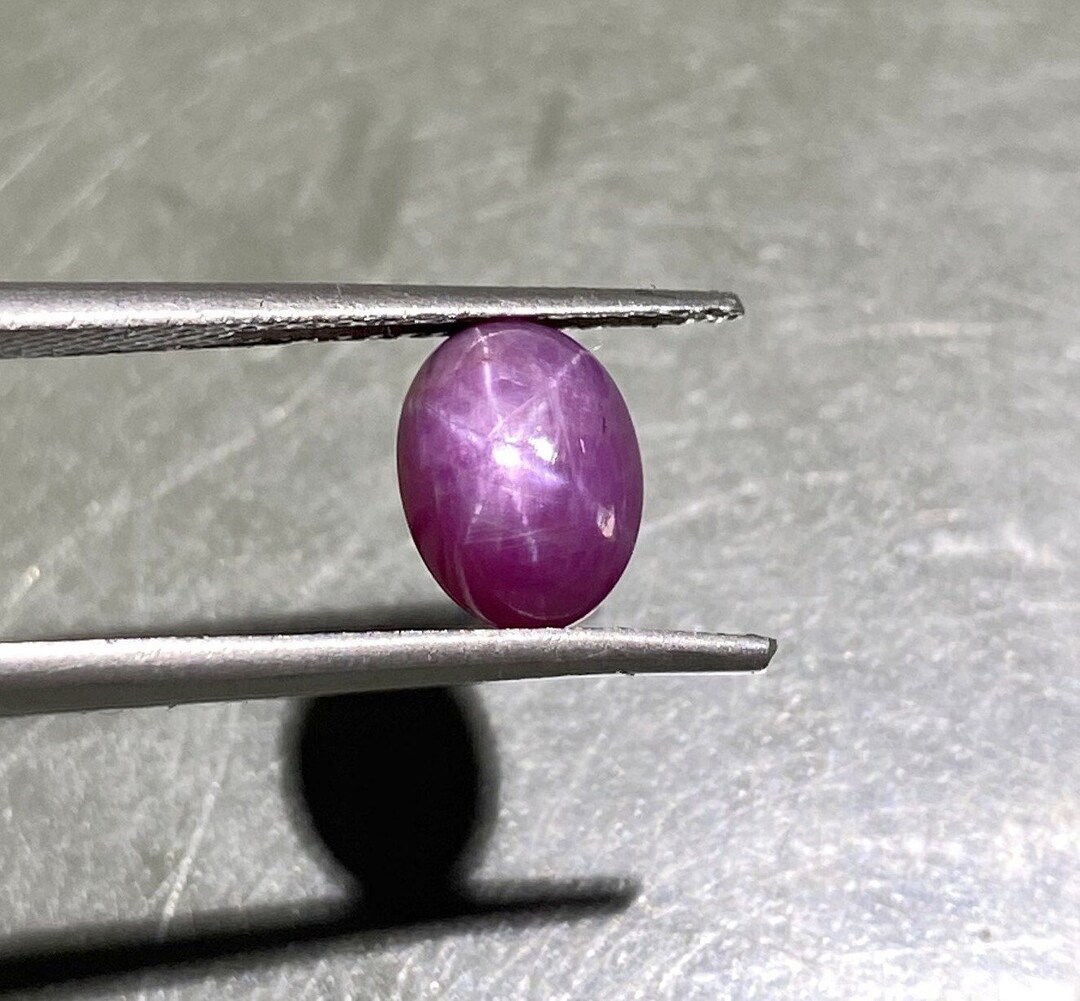Star Ruby Natural Star Ruby Handmade Loose Star Ruby Oval Shape 6 Rays ...