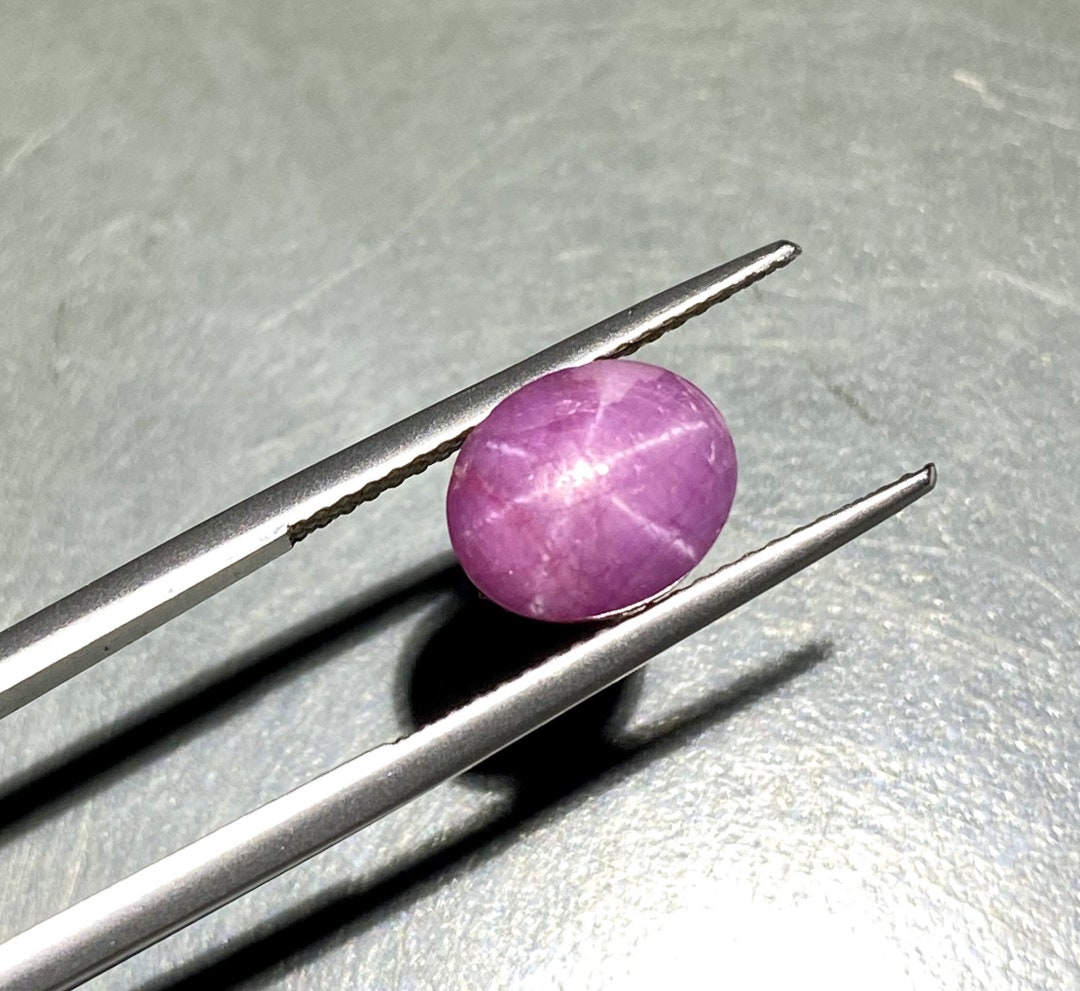 Star Ruby Natural Pink Ruby Star Cabochon Amazing Star Ruby Gemstone ...