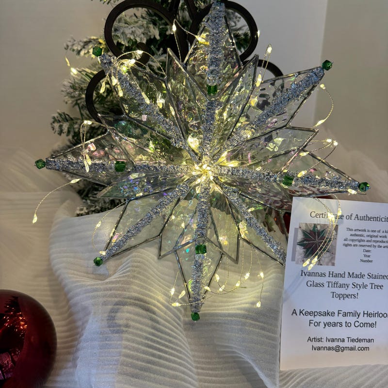 Glass Tree Topper - Etsy