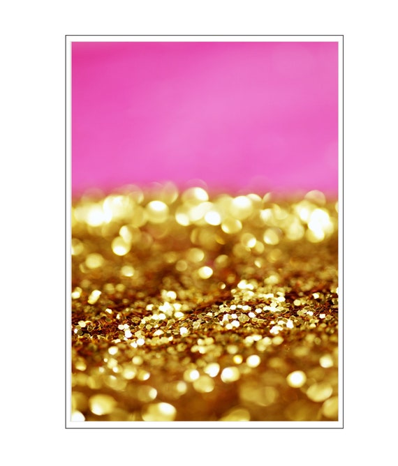 Print Pink and Gold Glitter | Etsy