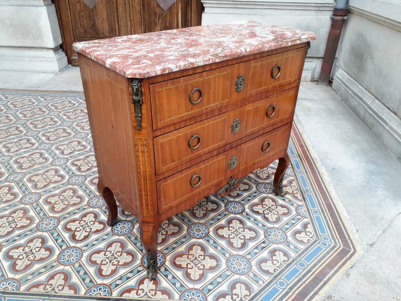 French Eclectic Chest of Drawers With a Marble Top from the | Etsy
