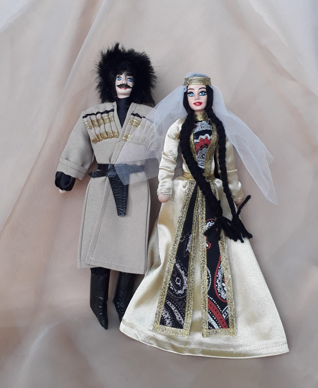 National Costume Dolls | GEORGIAN Couple Doll | Folk Art - Etsy