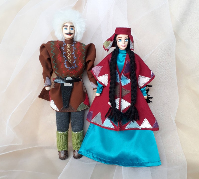 National Costume Dolls | GEORGIAN Couple Doll | Folk Art - Etsy
