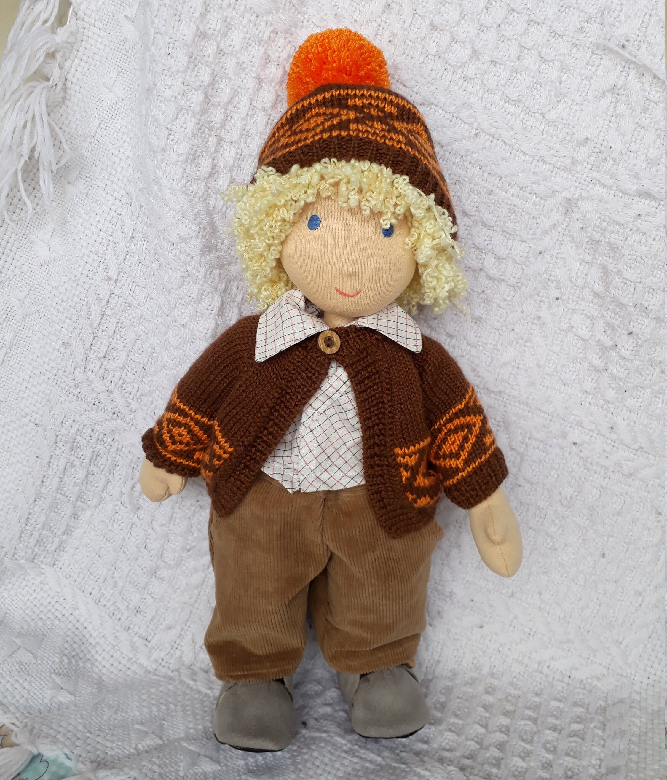 Waldorf Boy Doll 17 Inch, Rag Doll, Handmade Toys, Gift for Kids - Etsy