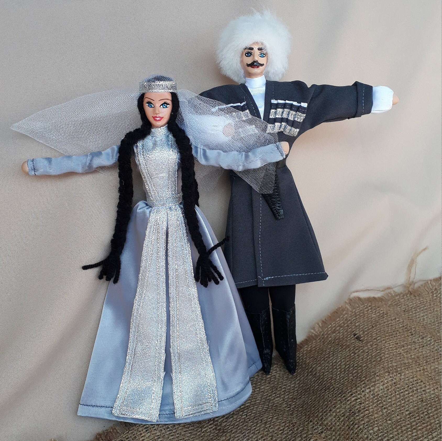 National Costume Dolls | GEORGIAN Couple Doll | Folk Art - Etsy
