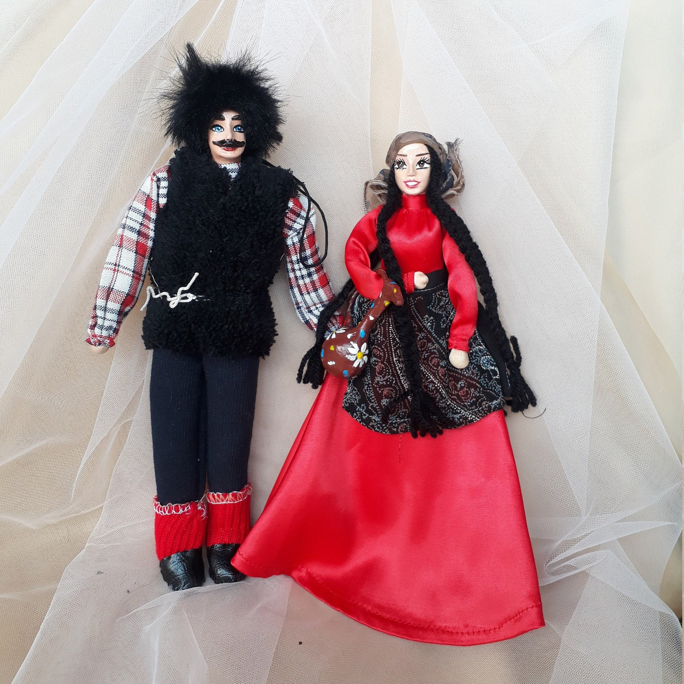 National Costume Dolls | GEORGIAN Couple Doll | Folk Art - Etsy