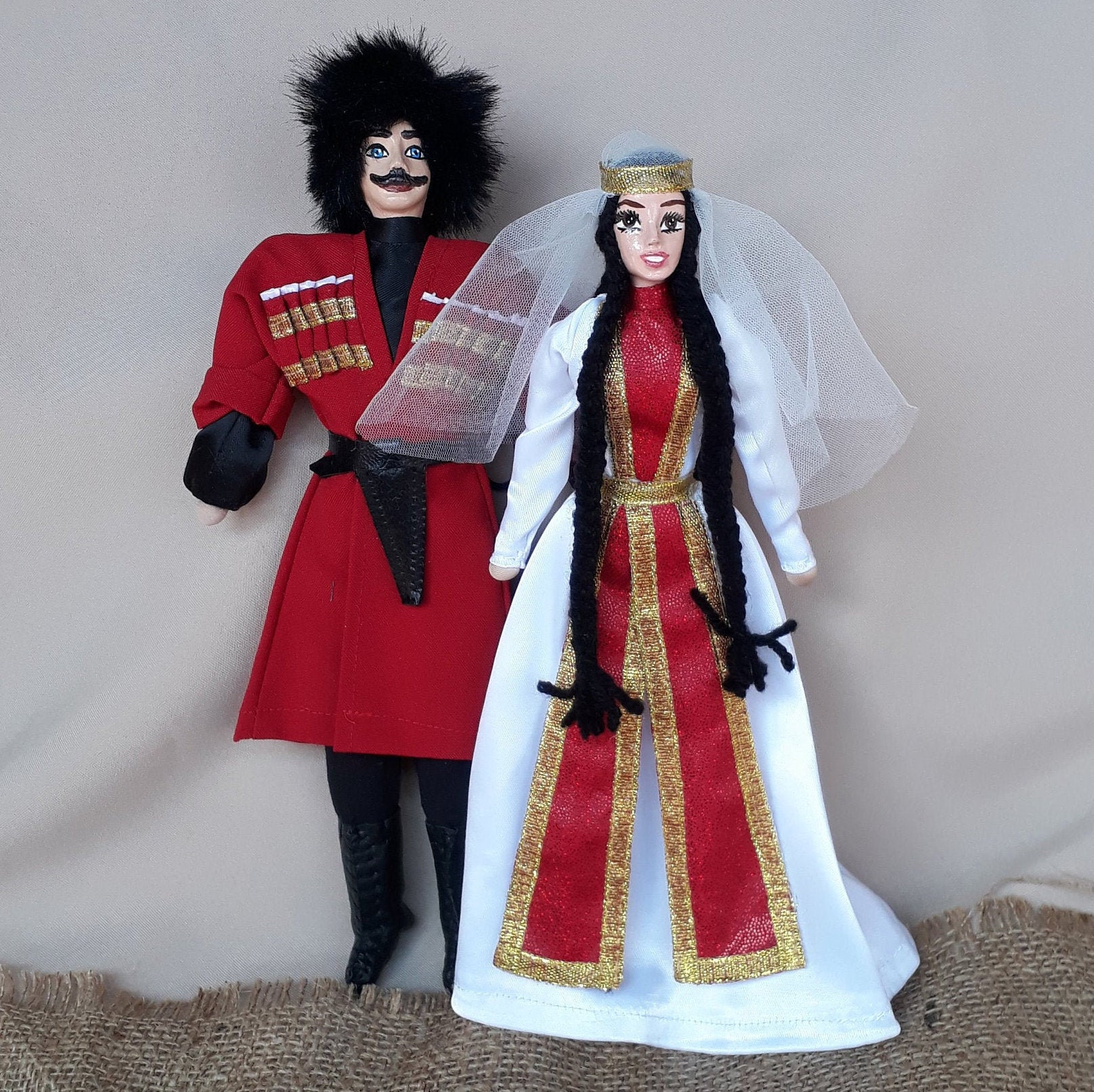 National Costume Dolls | GEORGIAN Couple Doll | Folk Art - Etsy