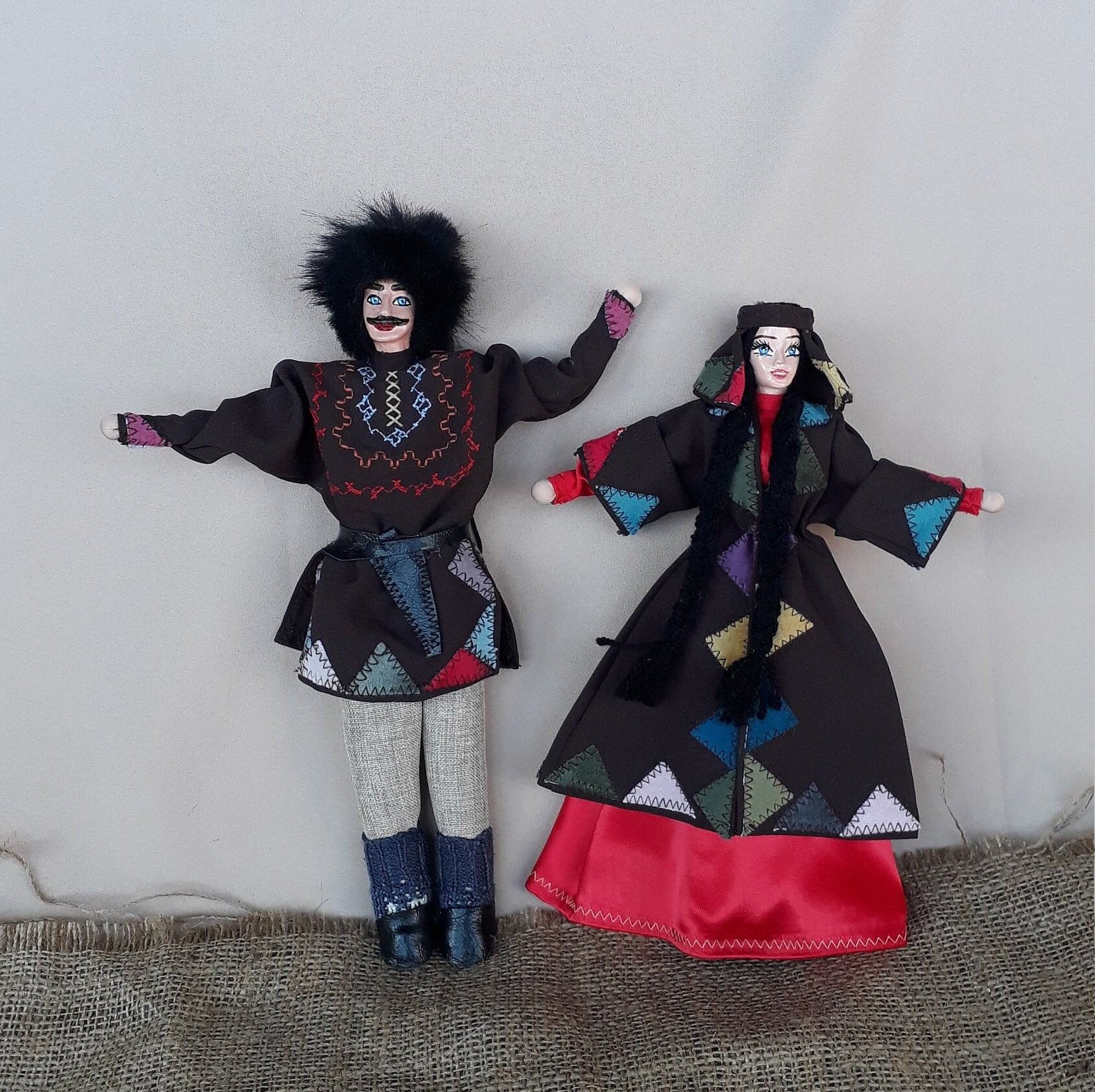 National Costume Dolls | GEORGIAN Couple Doll | Folk Art - Etsy