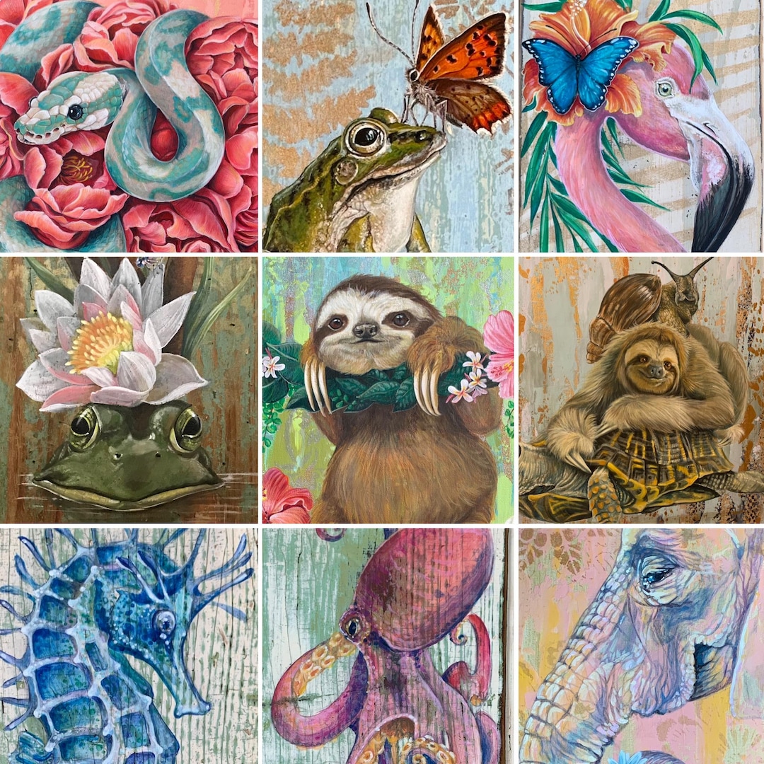Exotic & Aquatic Animals in Standard Size Easy-to-frame Giclee Prints ...