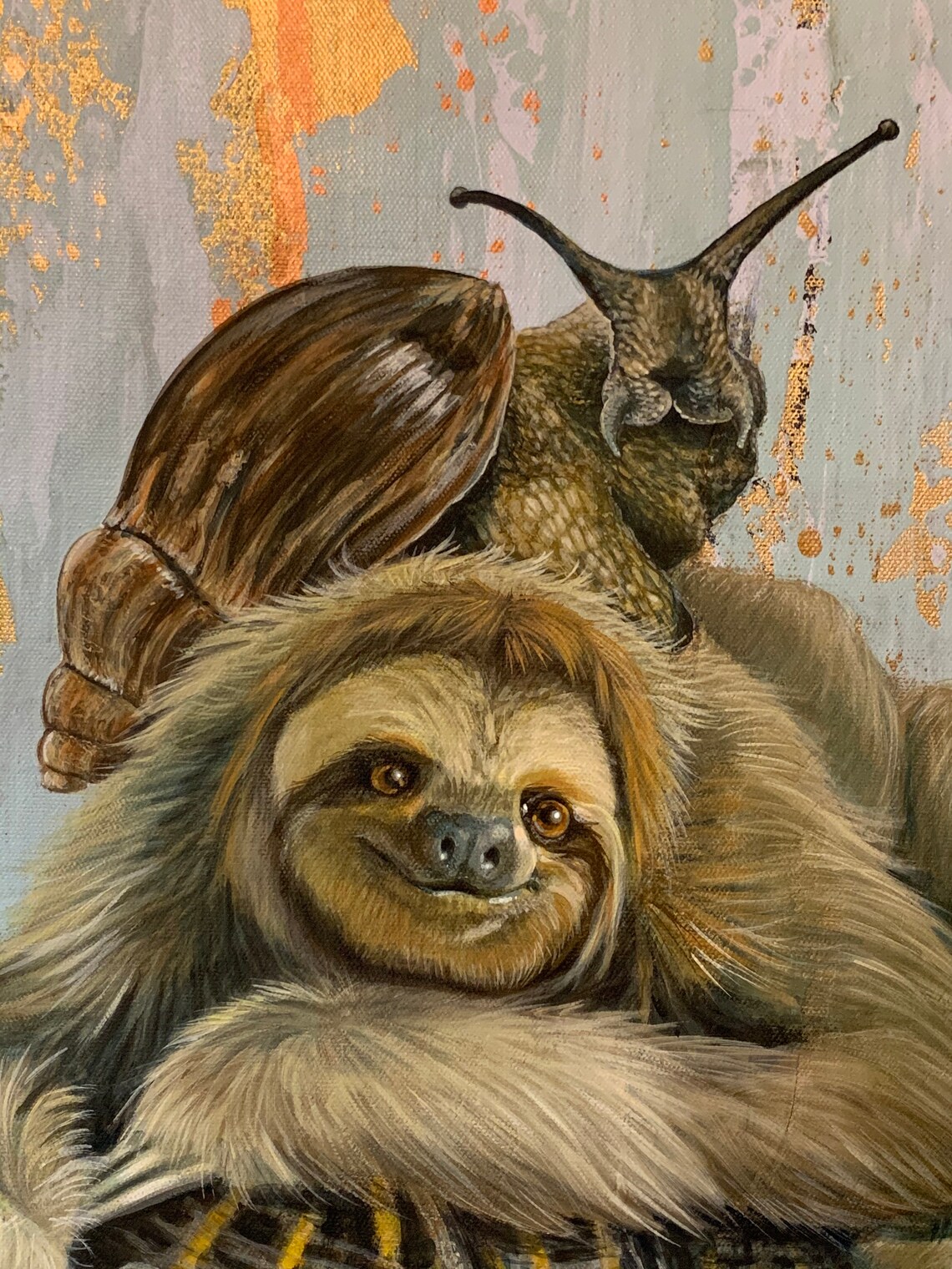 Perfect Pace Tortoise Sloth and Snail Giclee Print on - Etsy
