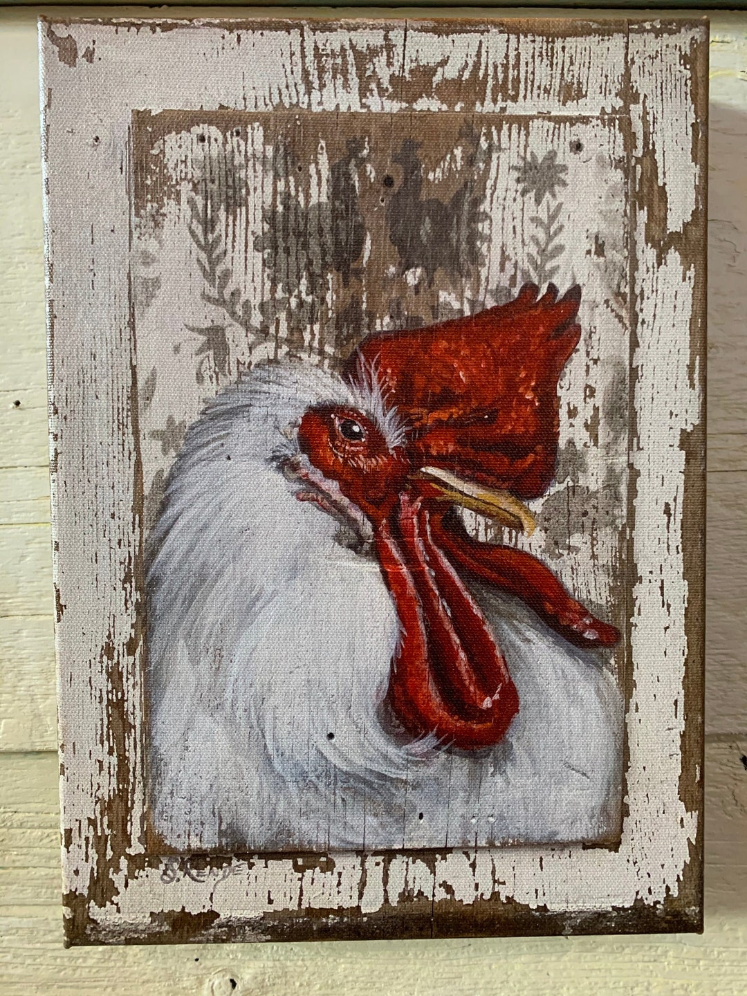 Relaxin' Rooster Giclee on Gallery Wrapped Canvas - Etsy
