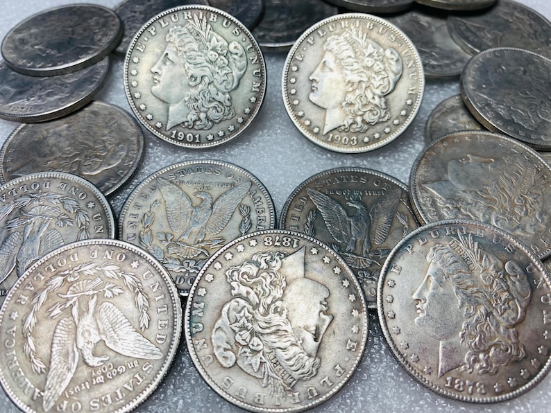 Coins: MORGAN SILVER Dollar Reproductions, Copies, 6pc Lots - Etsy