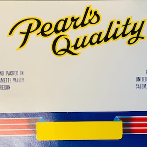 Label Litho Original Vintage Pearl's Quality Crate Lithograph Label ...