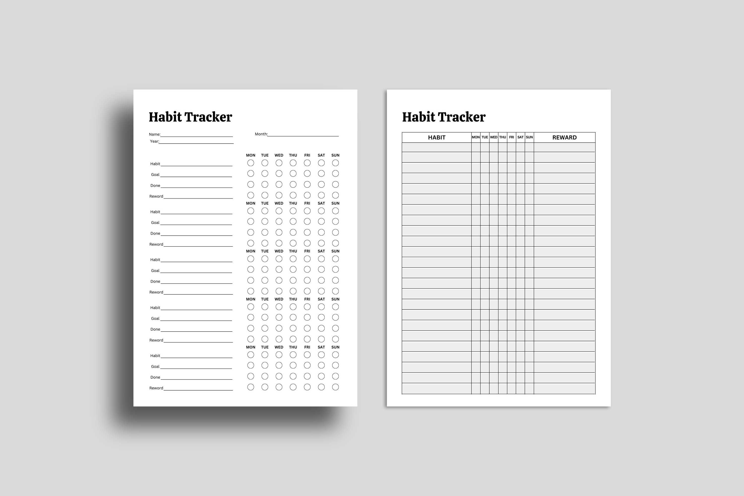 Canva Editable Habit Tracker, Instant Download Habit Tracker, Habit ...