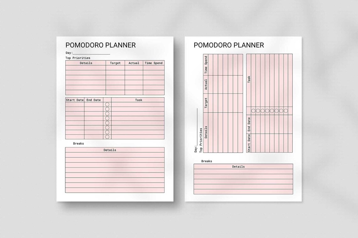 Printable Productivity Planner Template to Do Daily Weekly - Etsy