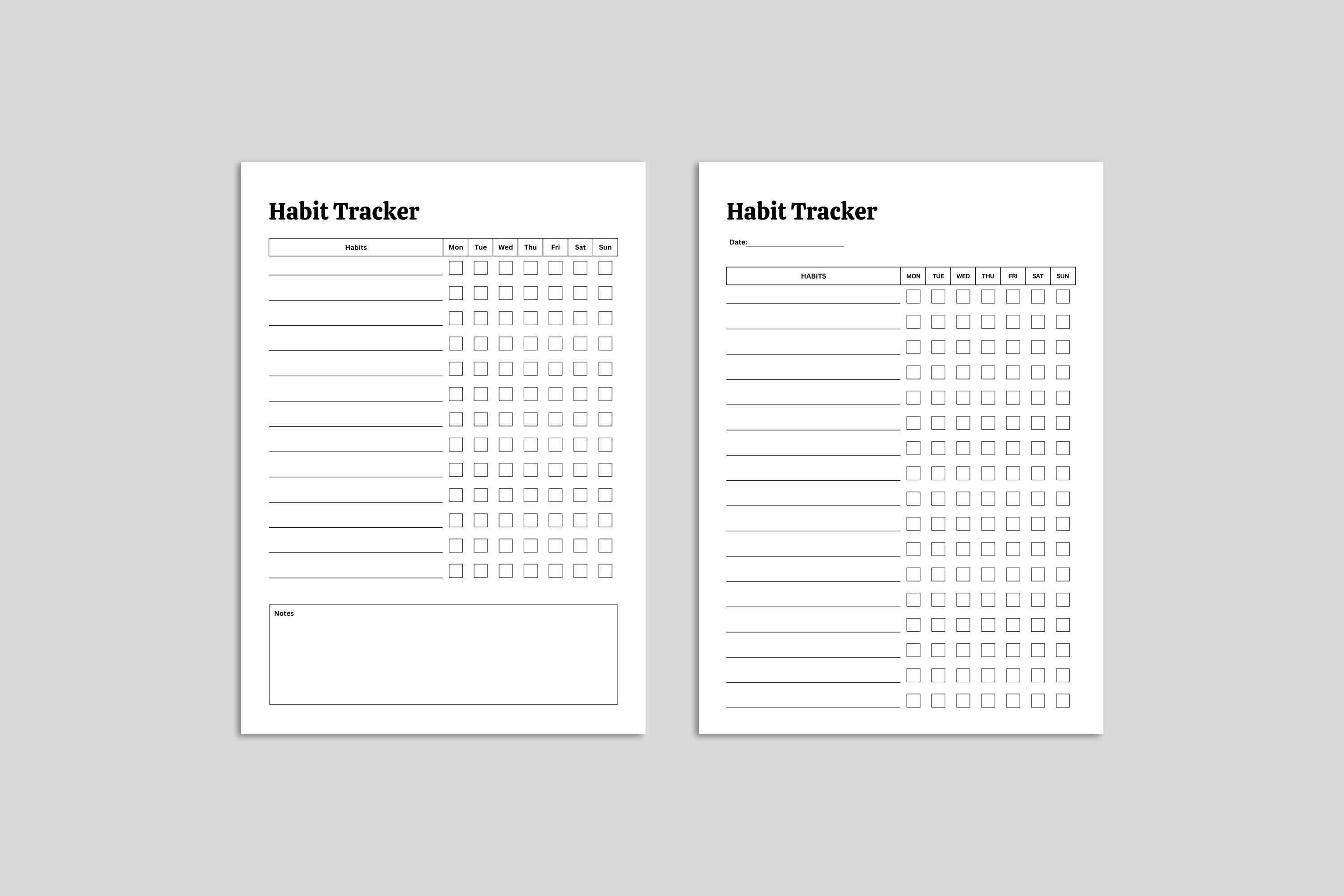 Canva Editable Habit Tracker, Instant Download Habit Tracker, Habit ...