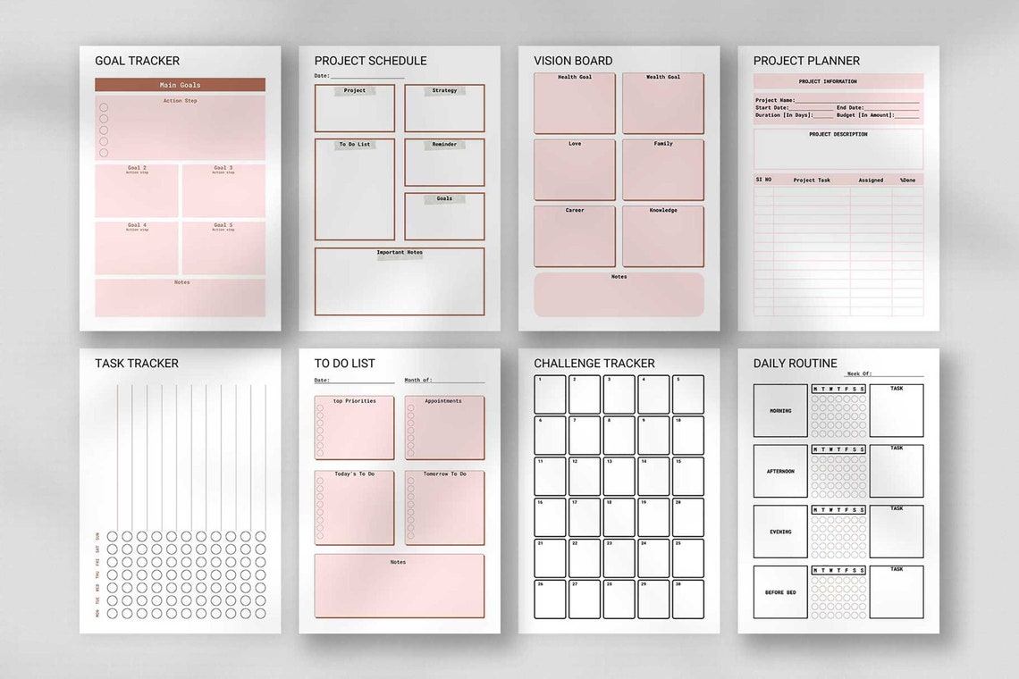 Printable Productivity Planner Template to Do Daily Weekly - Etsy