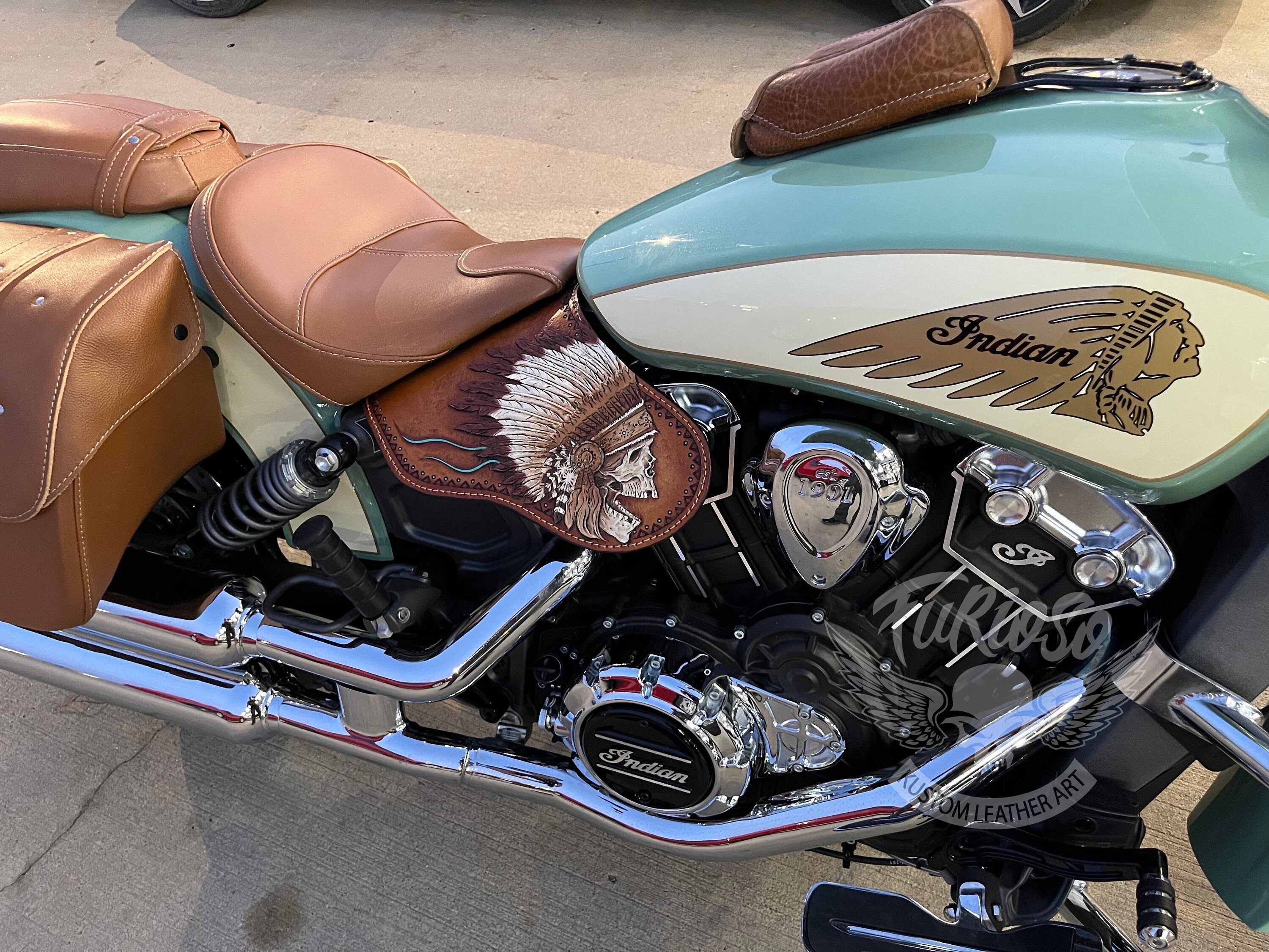 Promotional Set – Heat Shield + Grip Covers for Indian Scout | Handmade ...