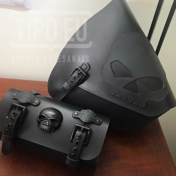 Custom Handmade Leather Motorcycle Bags Set With 1 Saddle Bag - Etsy