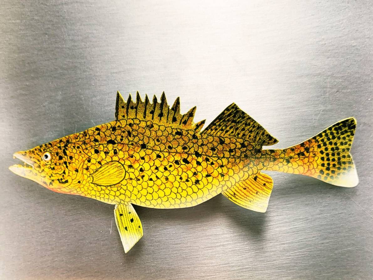 Walleye Art, Fishermen Wall Decor, Fishing Gifts for Brother, Fish ...