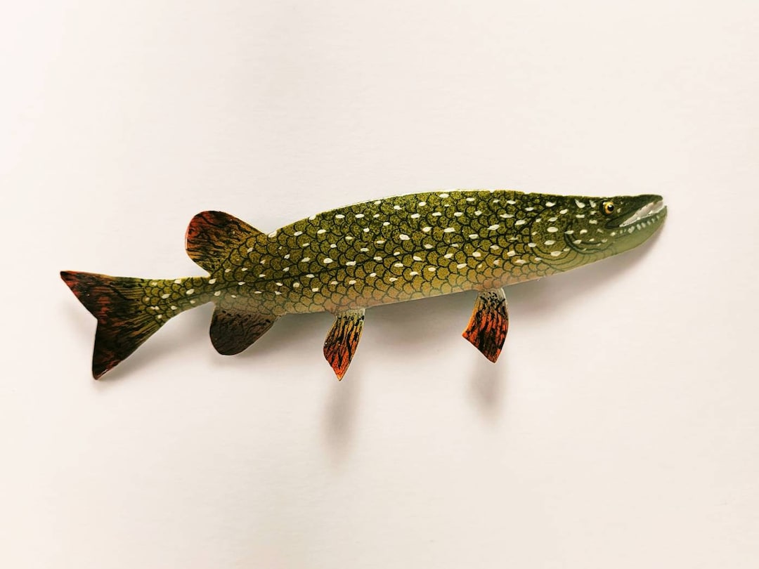 Northern, Pike Wall Art, Northern Pike Fishing Gifts for Him, Fish ...