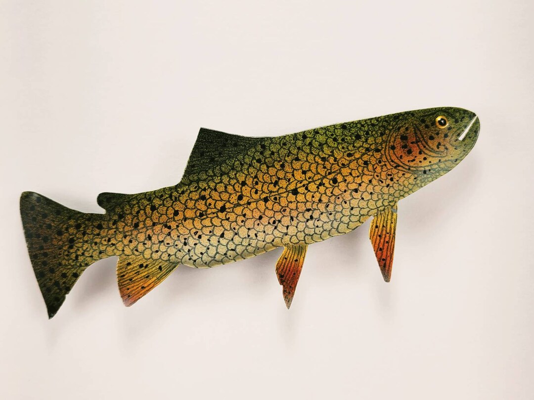 Handmade Steel Rainbow Trout, Fishing Wall Decor With Magnet - Etsy