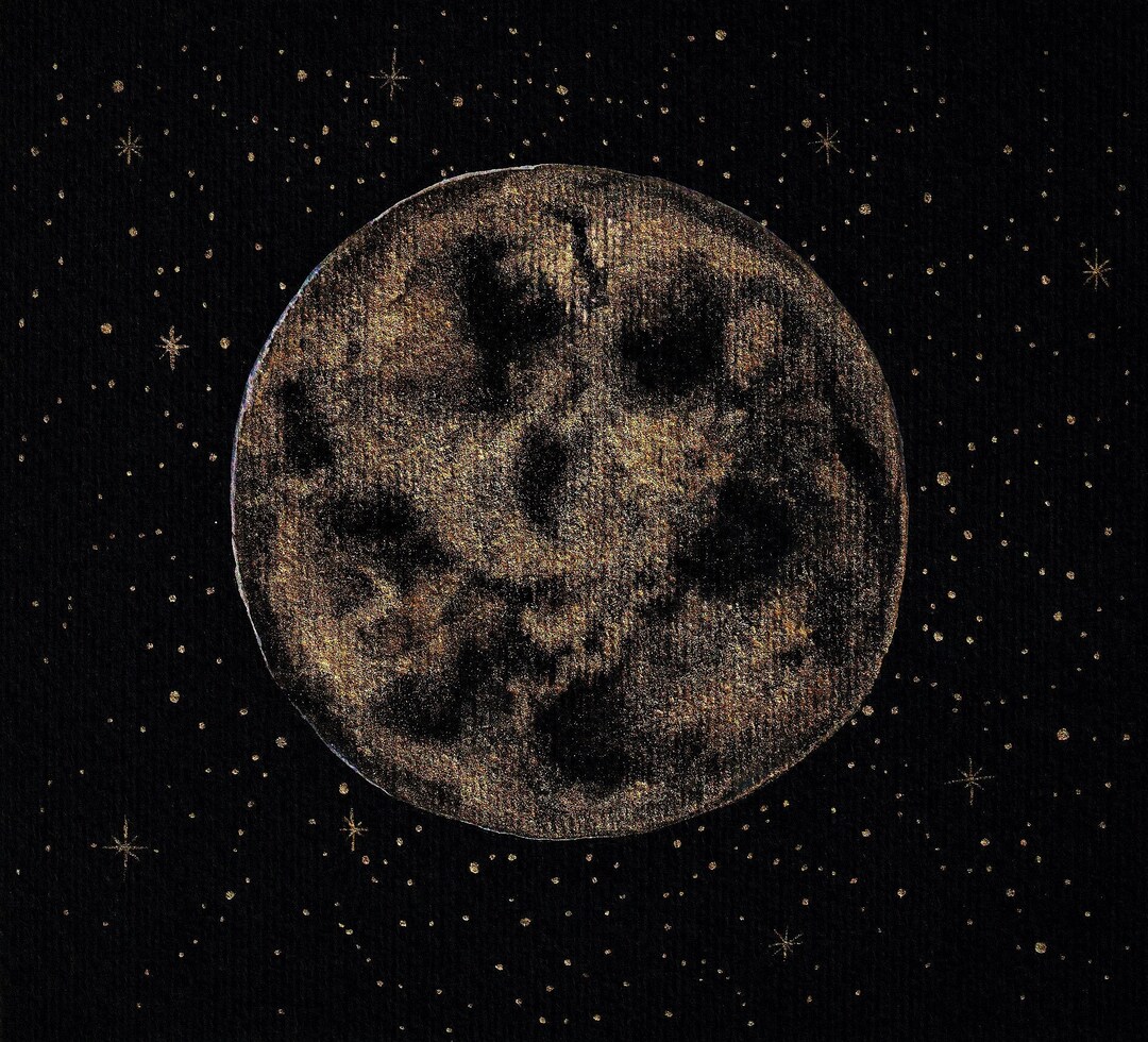 Luna I Original Painting 6 X 6 - Etsy