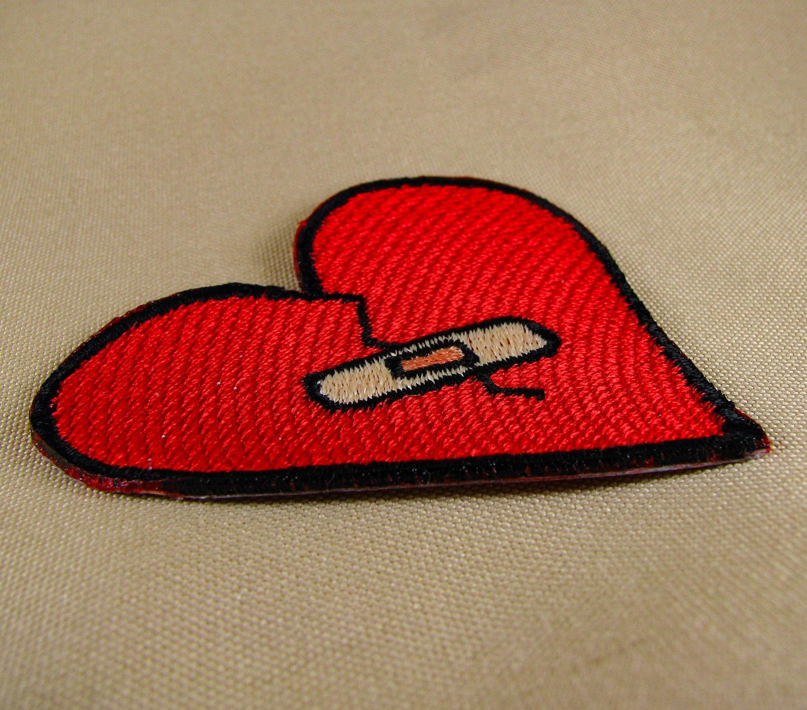 Broken Heart Iron-on Patch | Healing Heart With Band Aid 2.5" X 2.5 ...
