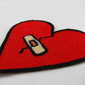 Broken Heart Iron-on Patch | Healing Heart With Band Aid 2.5" X 2.5 ...