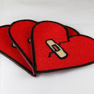 Broken Heart Iron-on Patch | Healing Heart With Band Aid 2.5" X 2.5 ...