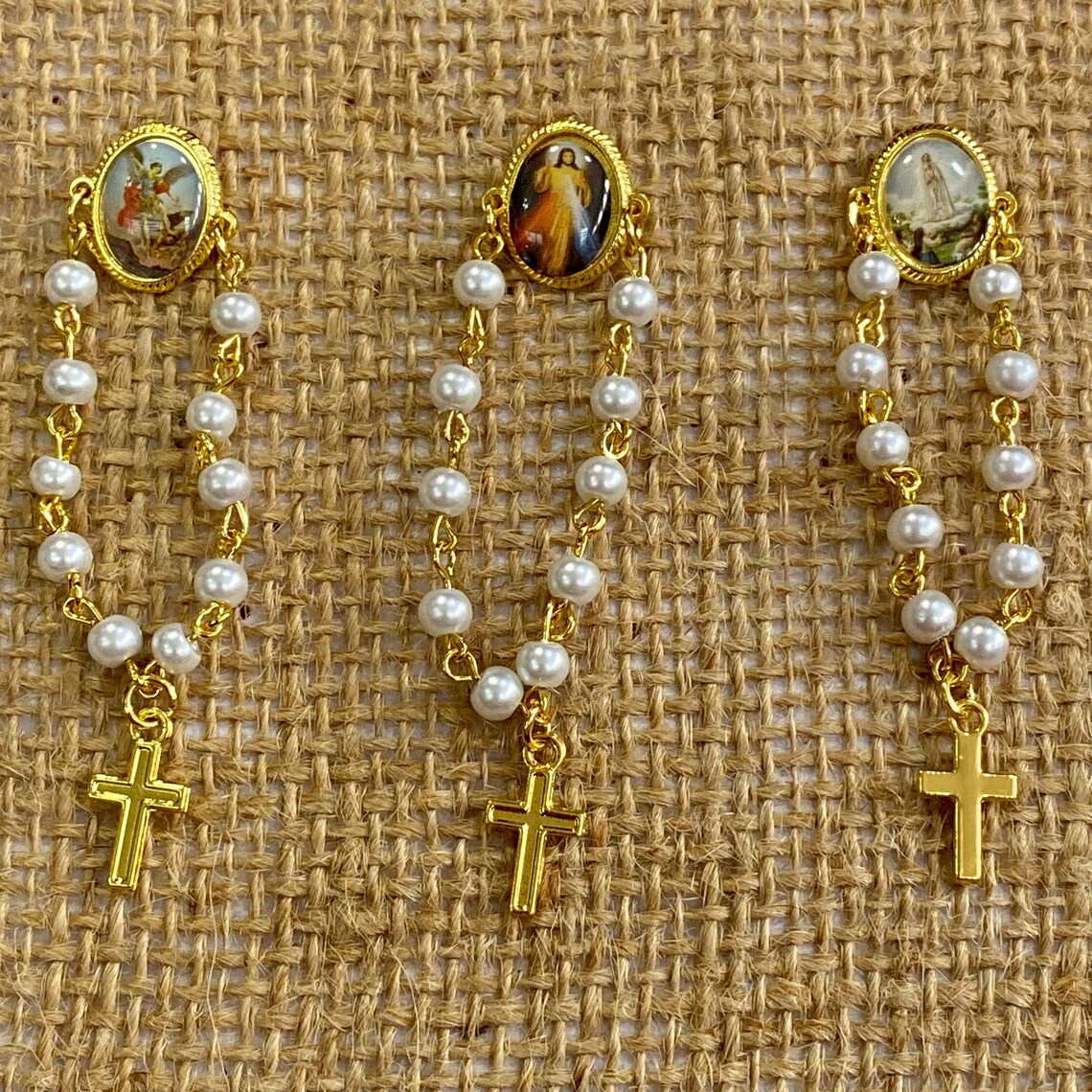Catholic Rosary Pin or Brooch / Decennial Rosary Pin / | Etsy
